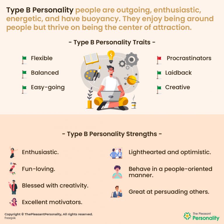 Type B Personality - Definition, Traits, Strengths, Weaknesses, and more Type B Personality - Definition, Traits, Strengths, Weaknesses, and more